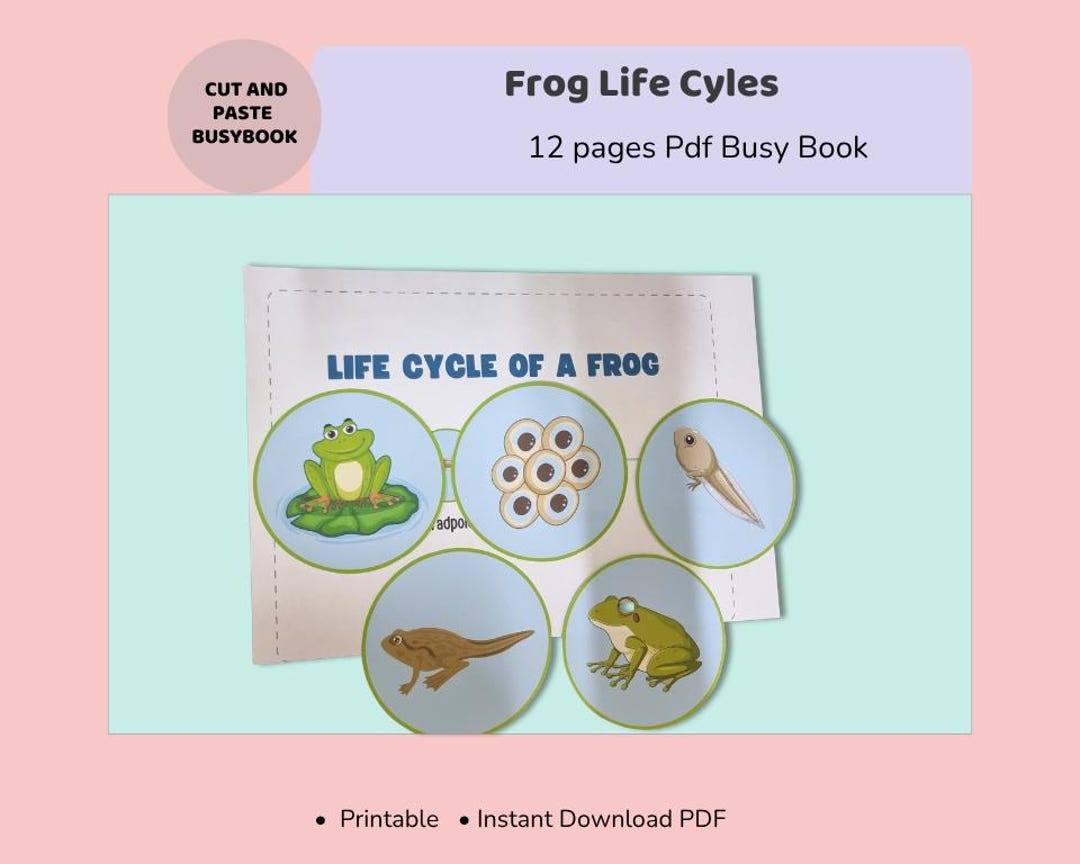 Frog Life Cycle Cut & Paste Activity | Spring Science Craft Printable ...