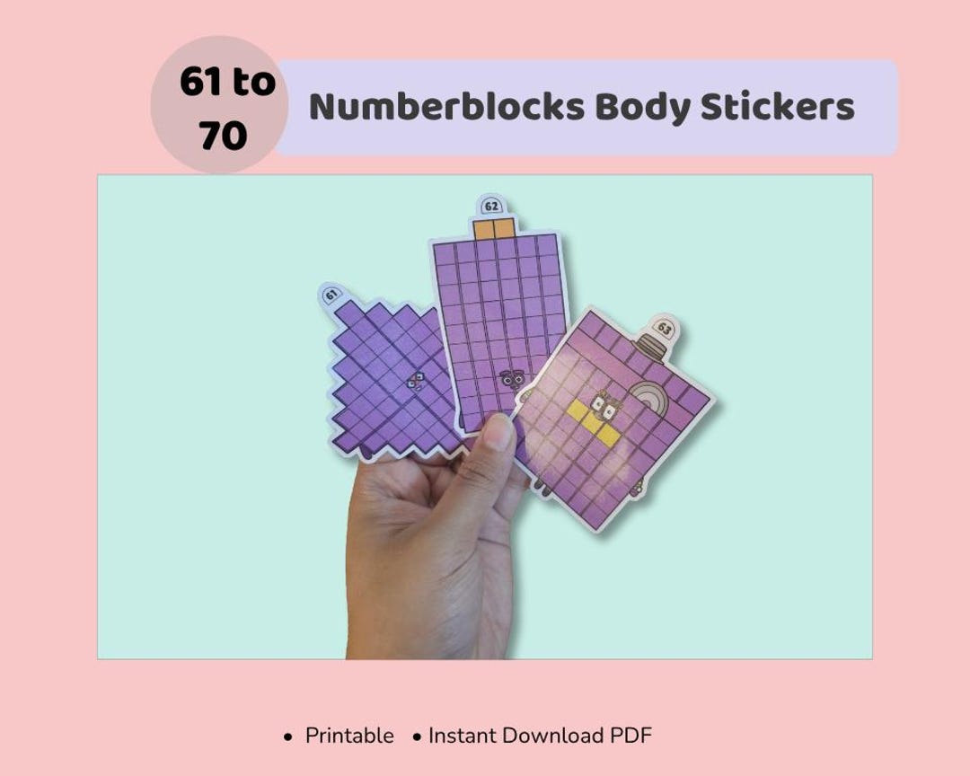 Numberblocks 61–70 Stickers | A4 Printable Sticker Sheets | Fun Kids ...