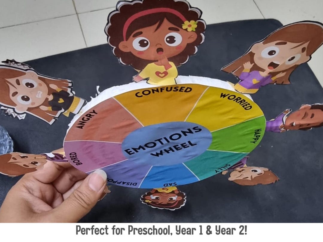 Emotion Wheel Interactive Kids Feelings Wheel Craft Explore Feelings ...