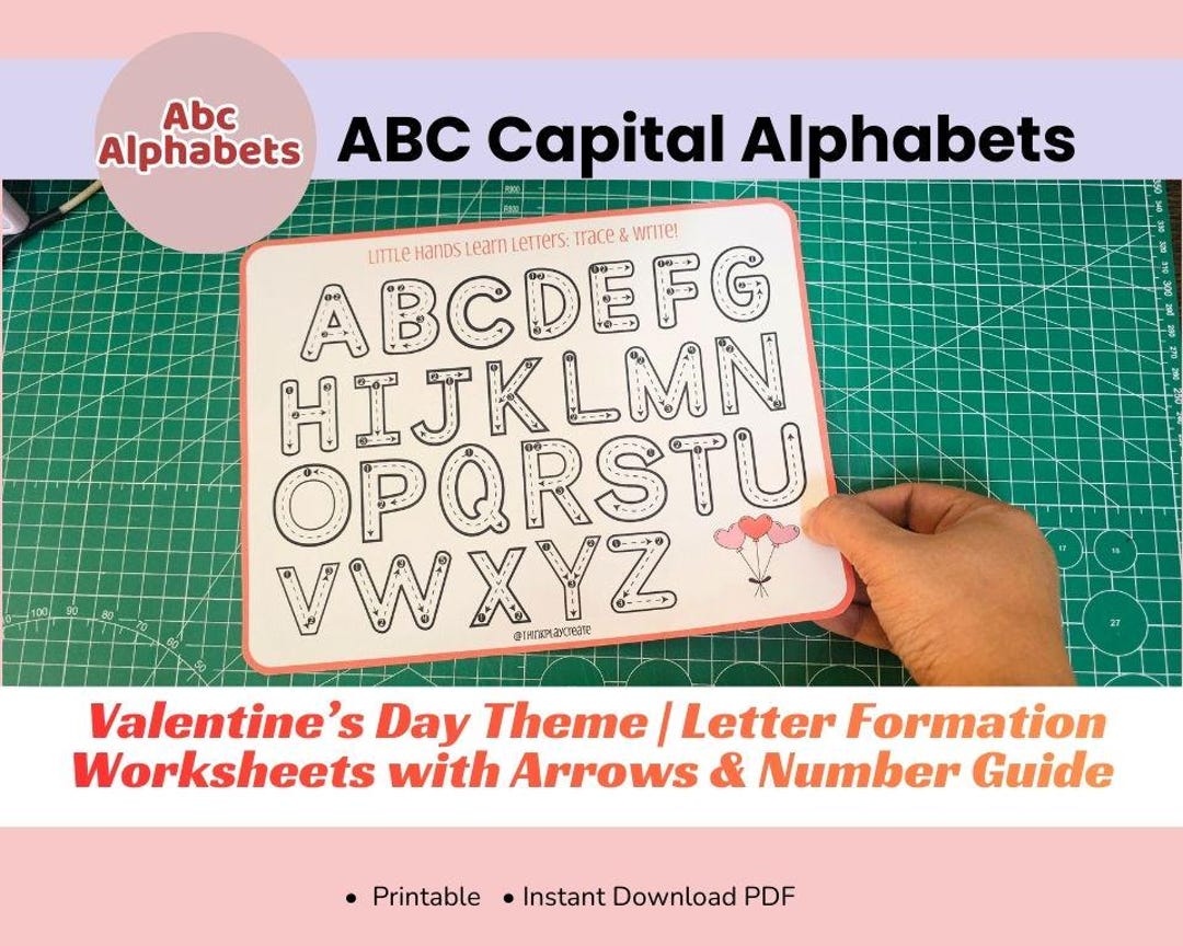 ABC Capital Alphabets – Valentine’s Day Theme | Letter Formation ...