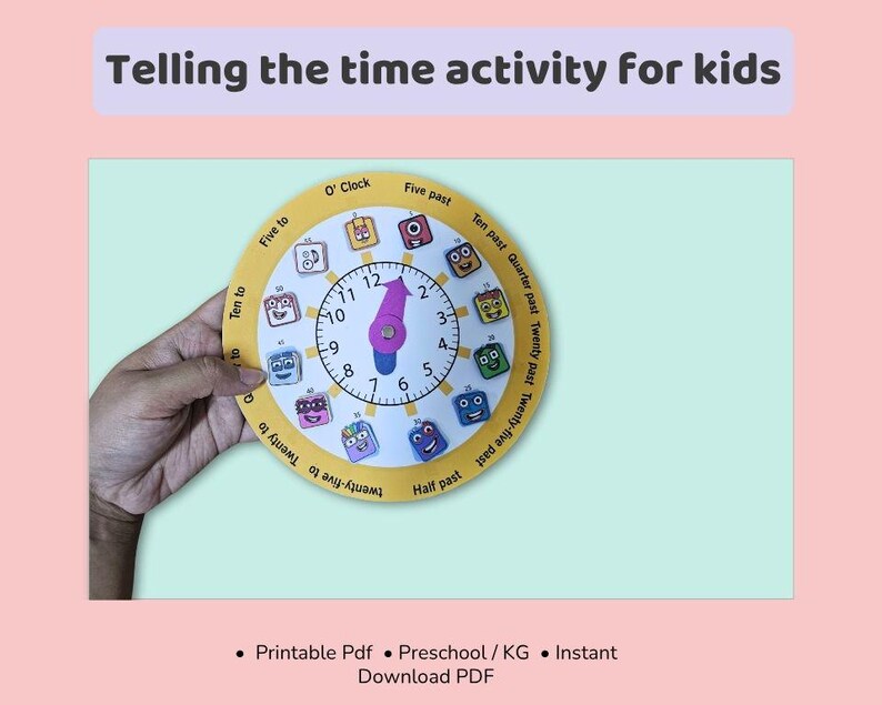 Numberblocks Clock | Telling Time Activity for Kids | Preschool ...