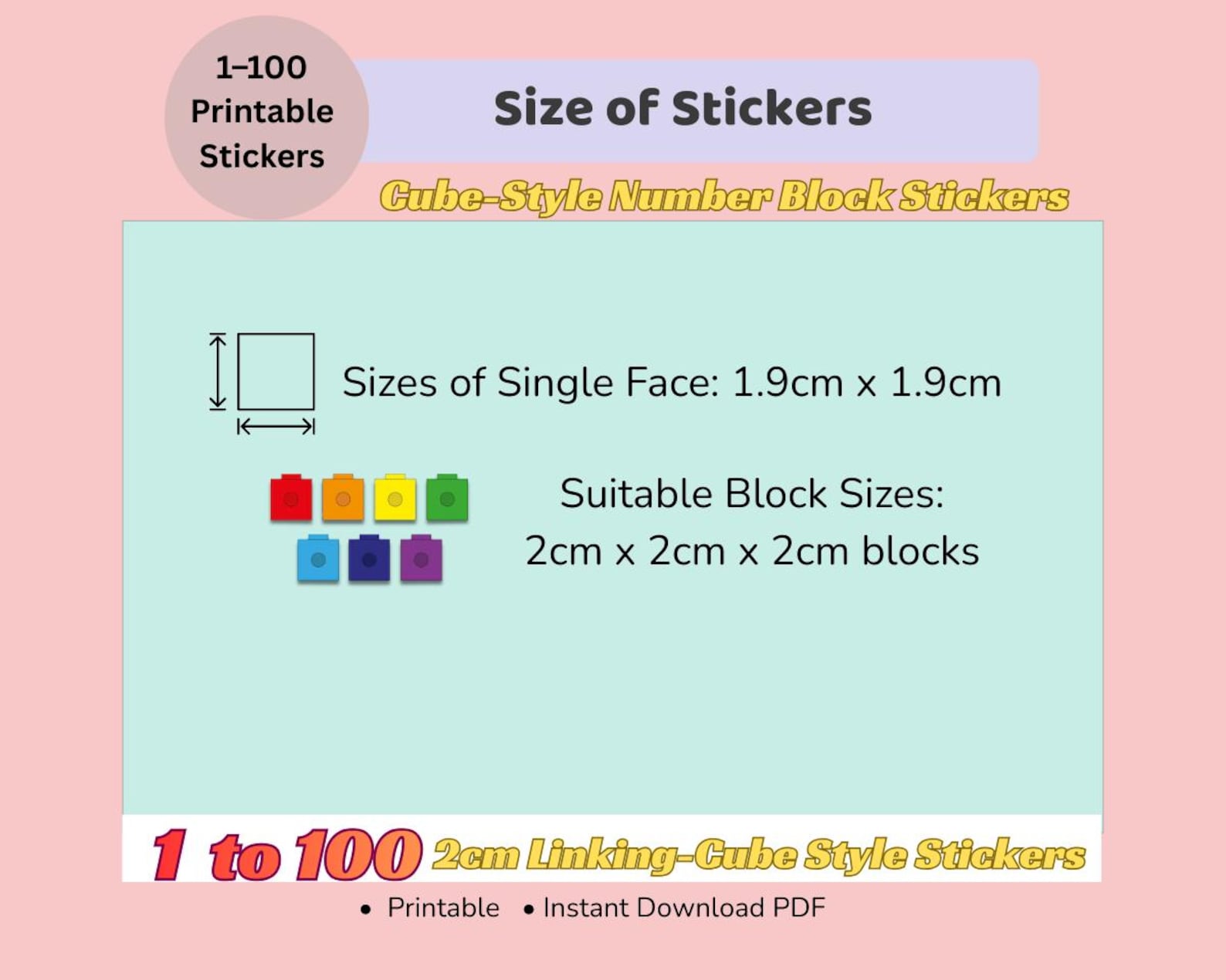 Numberblocks 1–100 Printable Stickers | Fun Math Learning Resources for ...