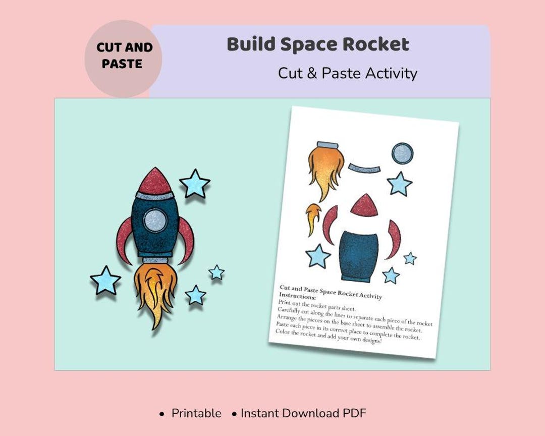 Printable Rocket Craft for Kids | Space Activity Template | DIY STEM ...