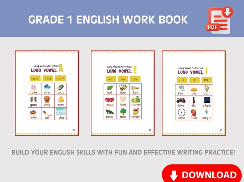 1st Grade Phonics and Sight Words Worksheets | Reading, Grammar &and ...