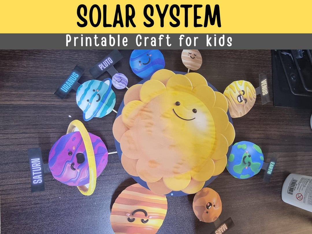 Adorable Solar System Cut and Paste Worksheets Planet Craft Printable ...