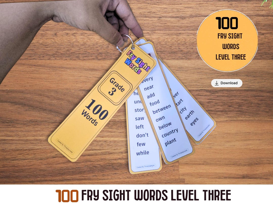 Fry Sight Words Flashcards Level 3 | Homeschool Printable for Kids ...