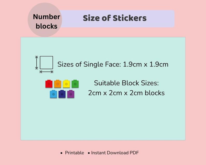 Numberblocks 81-100 Faces / for 2cm Cubes / Sticker Printing / Instant ...