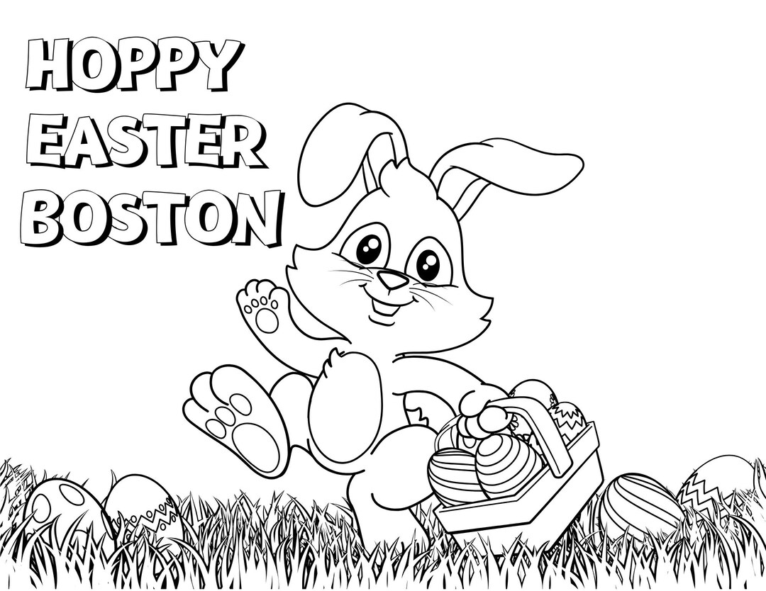Personalized Easter Coloring Page - Etsy