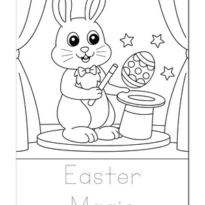 Happy Easter Trace & Coloring Book - Etsy