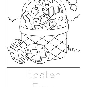 Happy Easter Trace & Coloring Book - Etsy