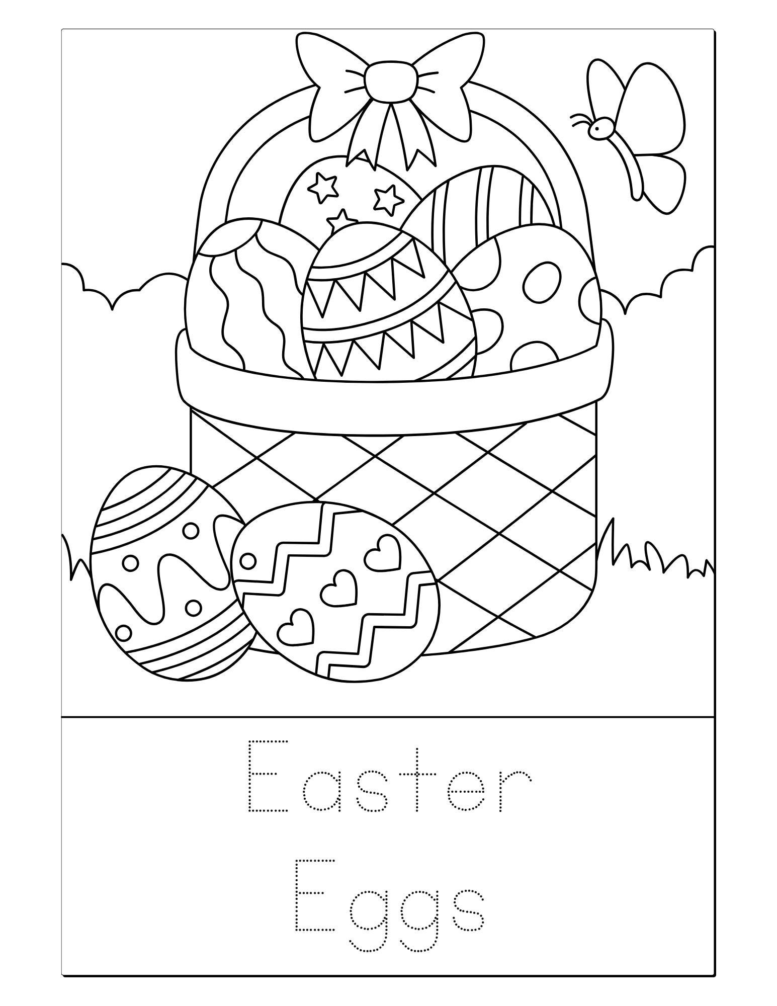 Happy Easter Trace & Coloring Book - Etsy