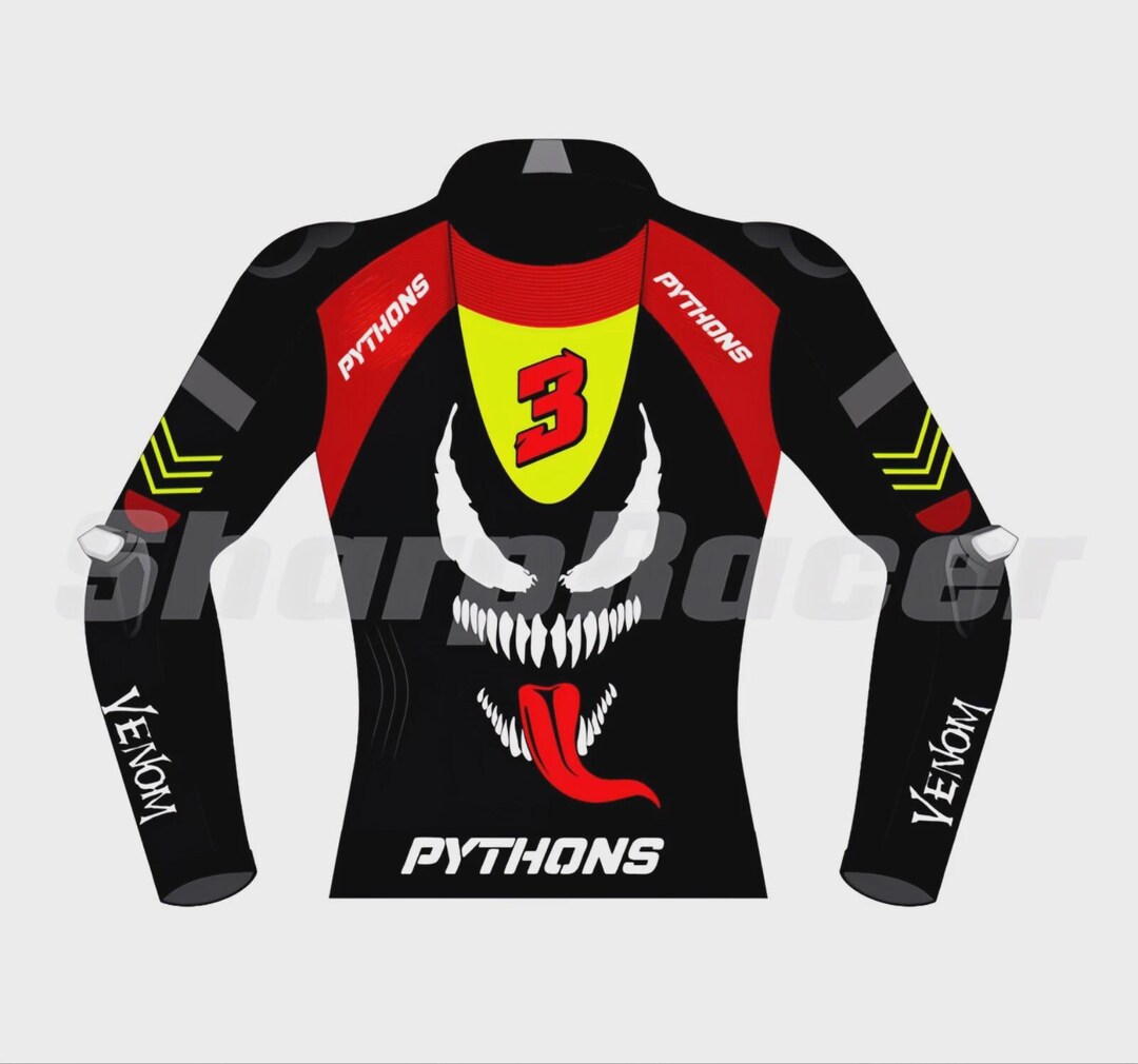 Venom Motorcycle Jacket Motorbike Jacket Cowhide Leather Racing Jacket ...