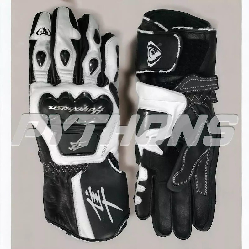 Suzuki Hayabusa Motorcycle Racing Leather Gloves Motorbike Racing Gants ...