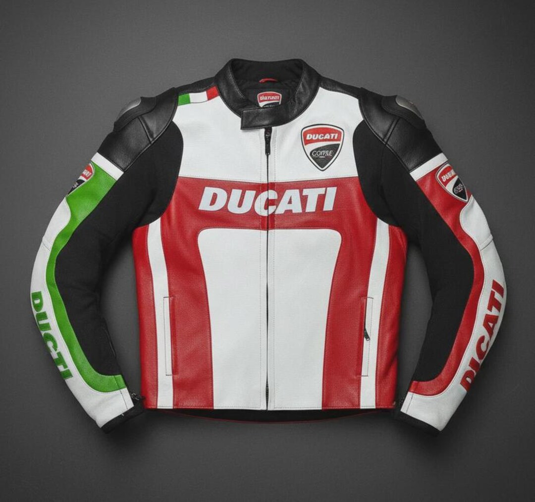 Ducati Racing Motorcycle Leather Jacket | Men’s Riding Jacket All Sizes ...
