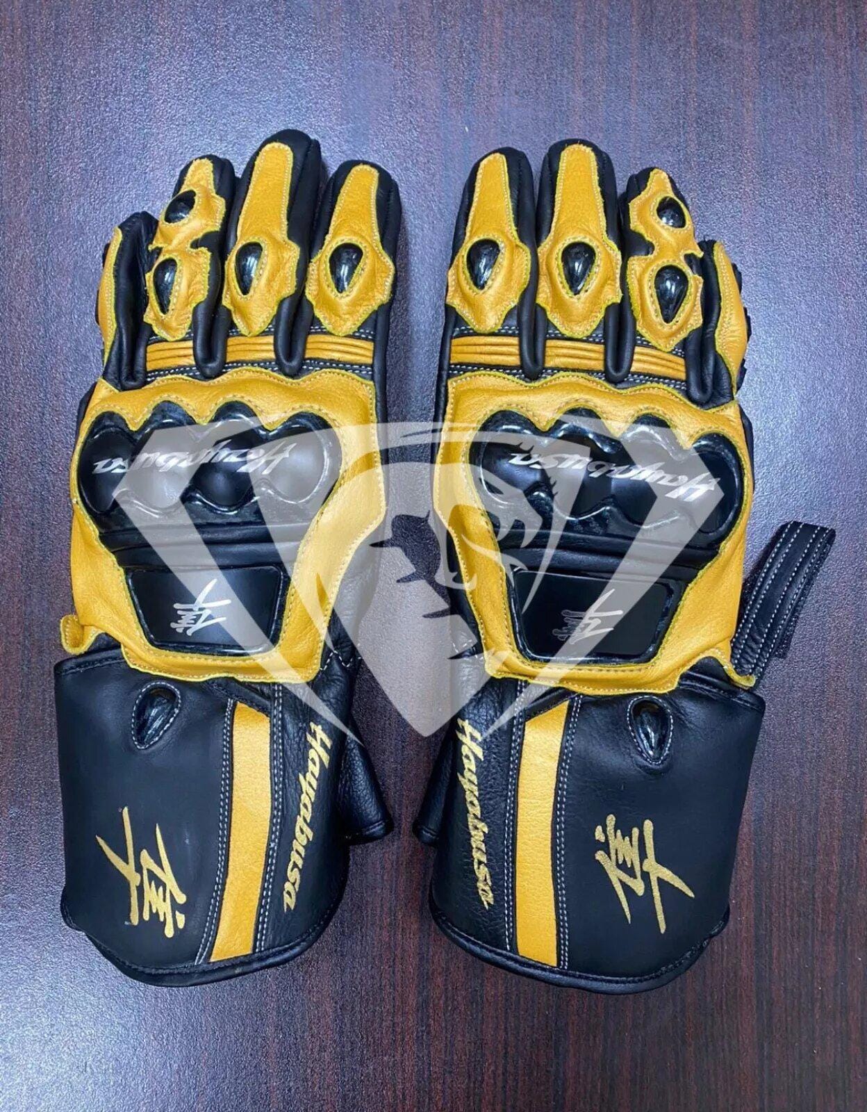 Suzuki Hayabusa Motorcycle Motorbike Racing Leather Gloves Pythons ...