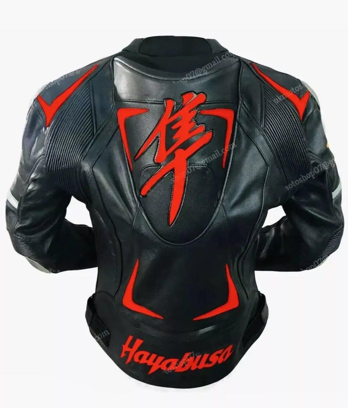 New HAYABUSA SUZUKI Motorbike/motorcycle Leather Jacket Racing Biker ...