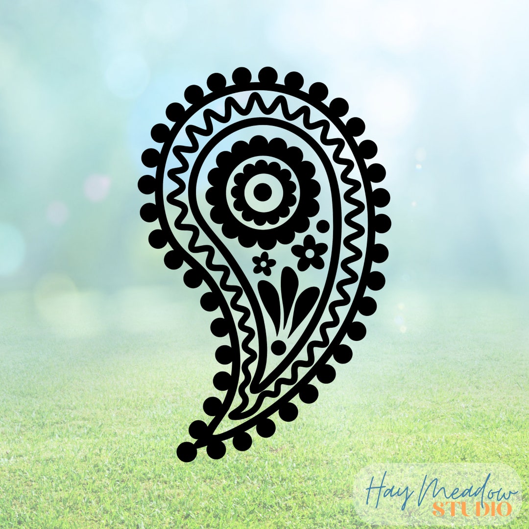 Paisley Vinyl Decal Custom Color and Size, Water Bottle Decal, Wish ...