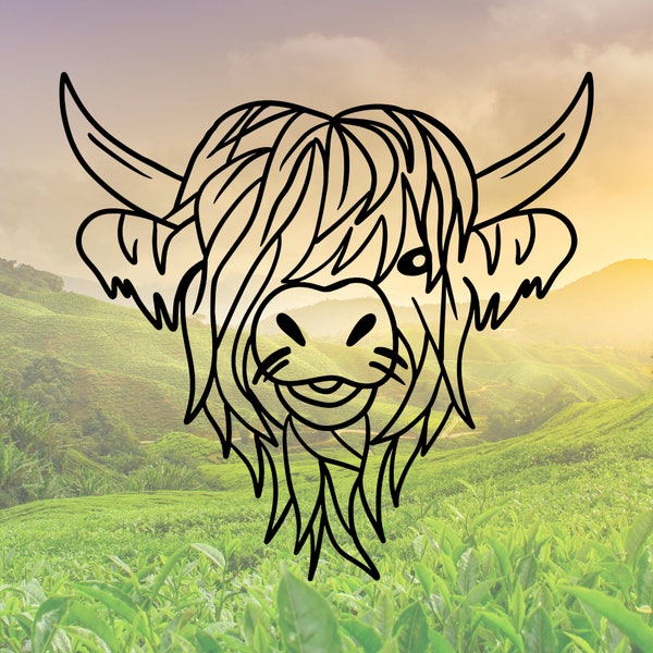 Highland Cow Vinyl Decal - Etsy