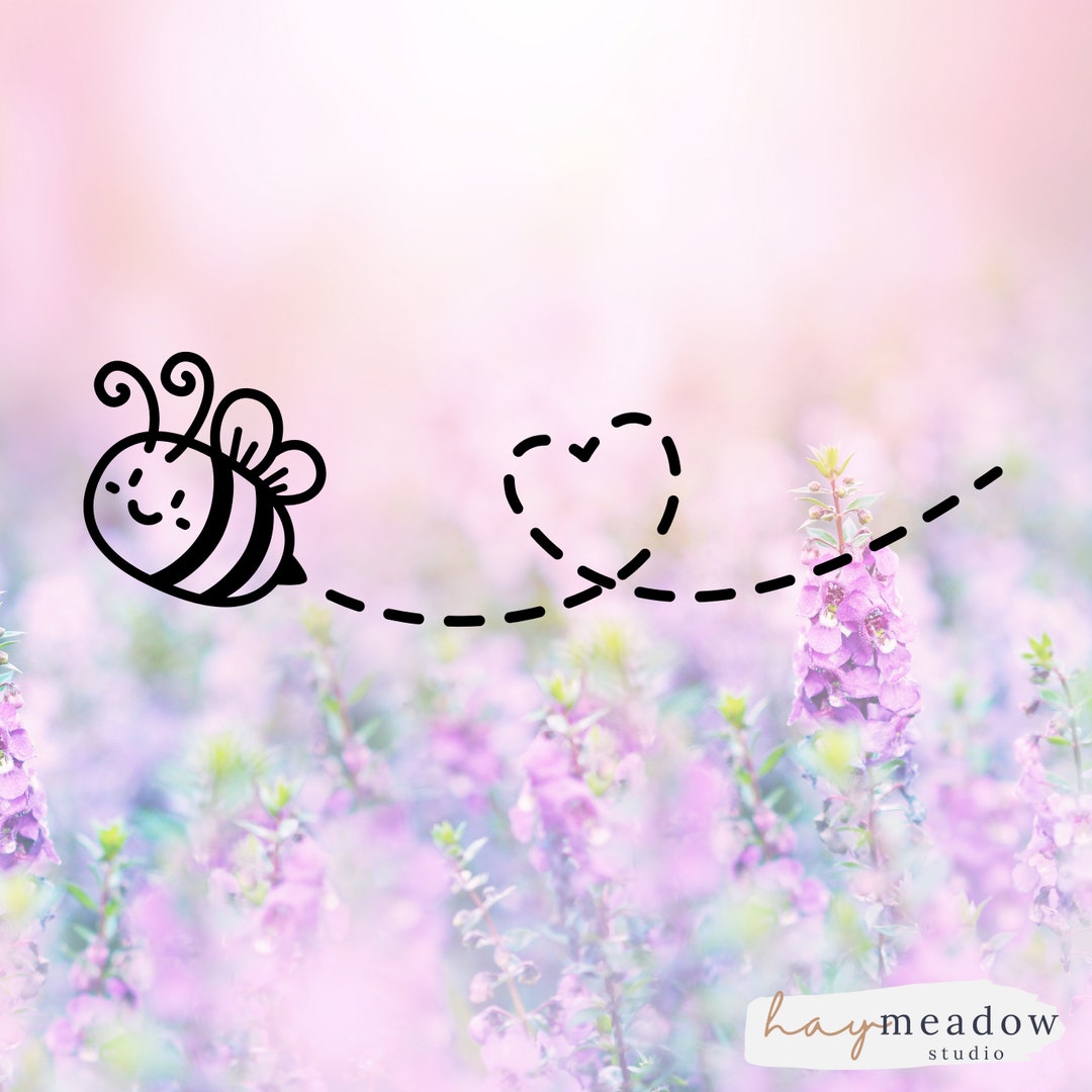 Cute Bee Vinyl Decal - Flying Bee Sticker, Outdoorsy Sticker, Nature ...