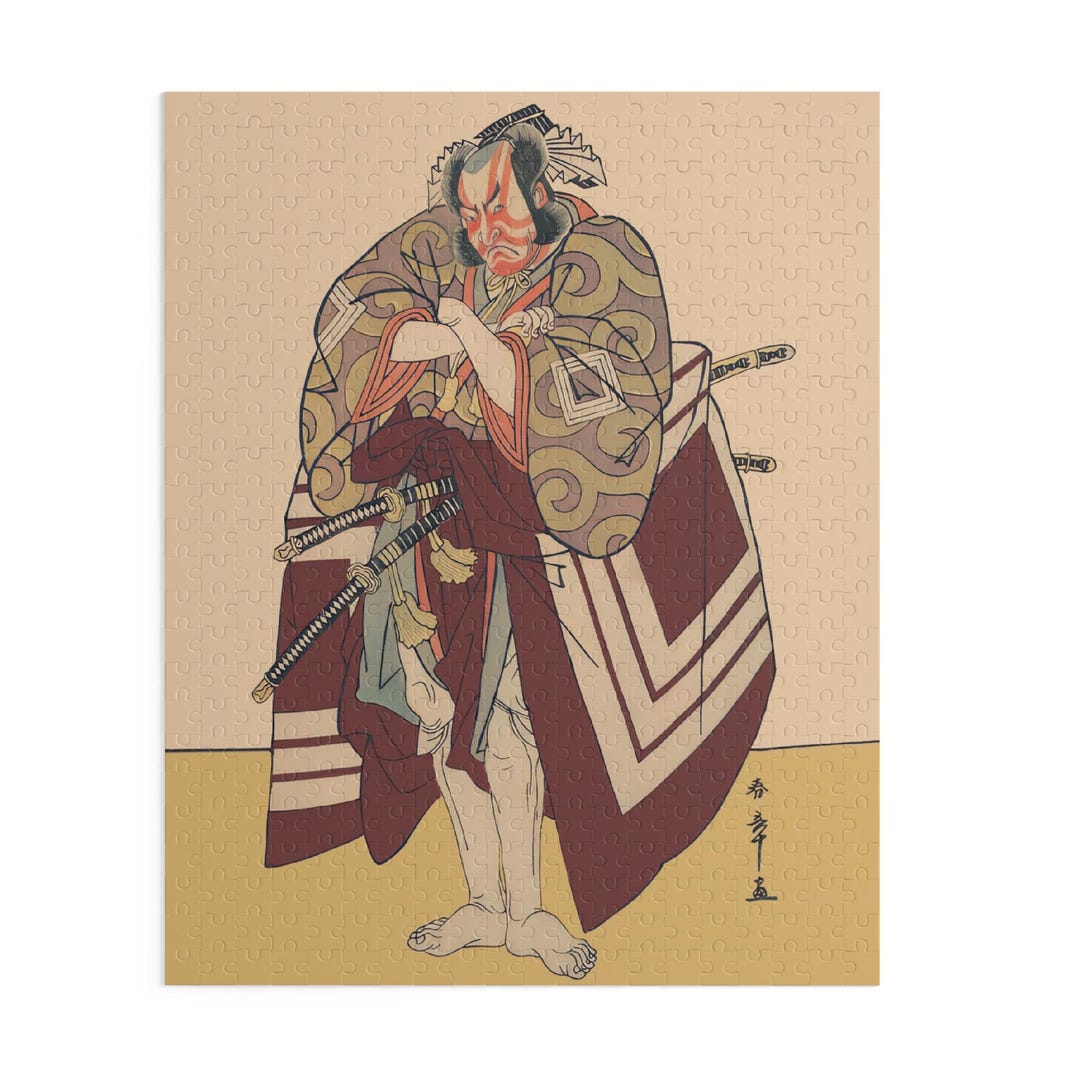 Vintage Ukiyo-e Puzzle,kabuki Actor Ichikawa Danjuro,katsukawa Shunsho ...