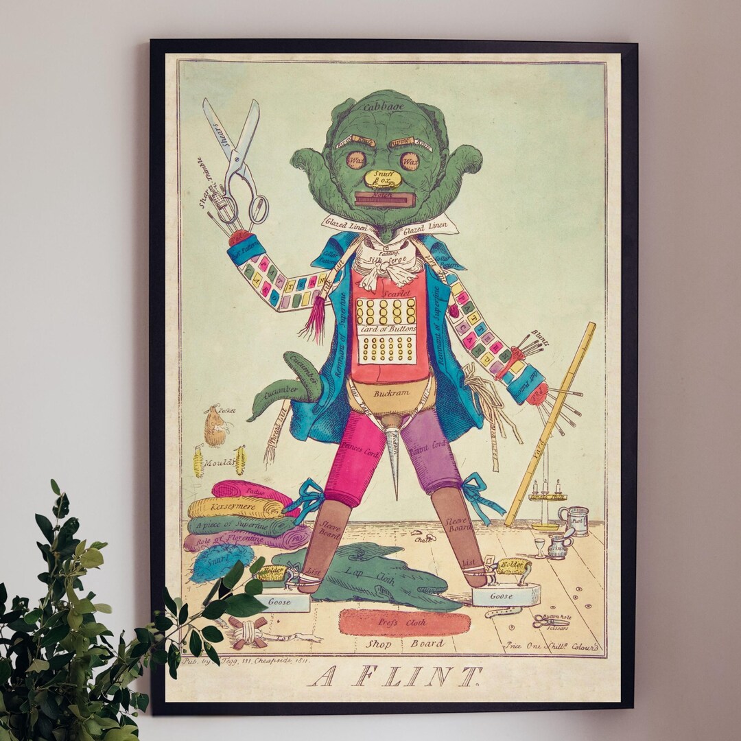 Watercolor, British19th Century Vintage Art, A Flint, Unique and ...