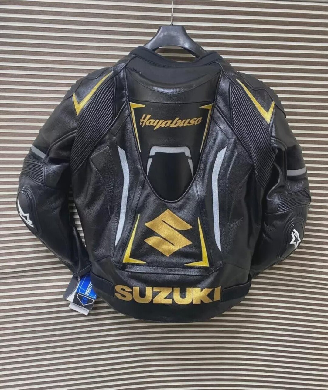 Suzuki Hayabusa Racing Motorbike Cowhide Leather Jacket CE Armored New ...