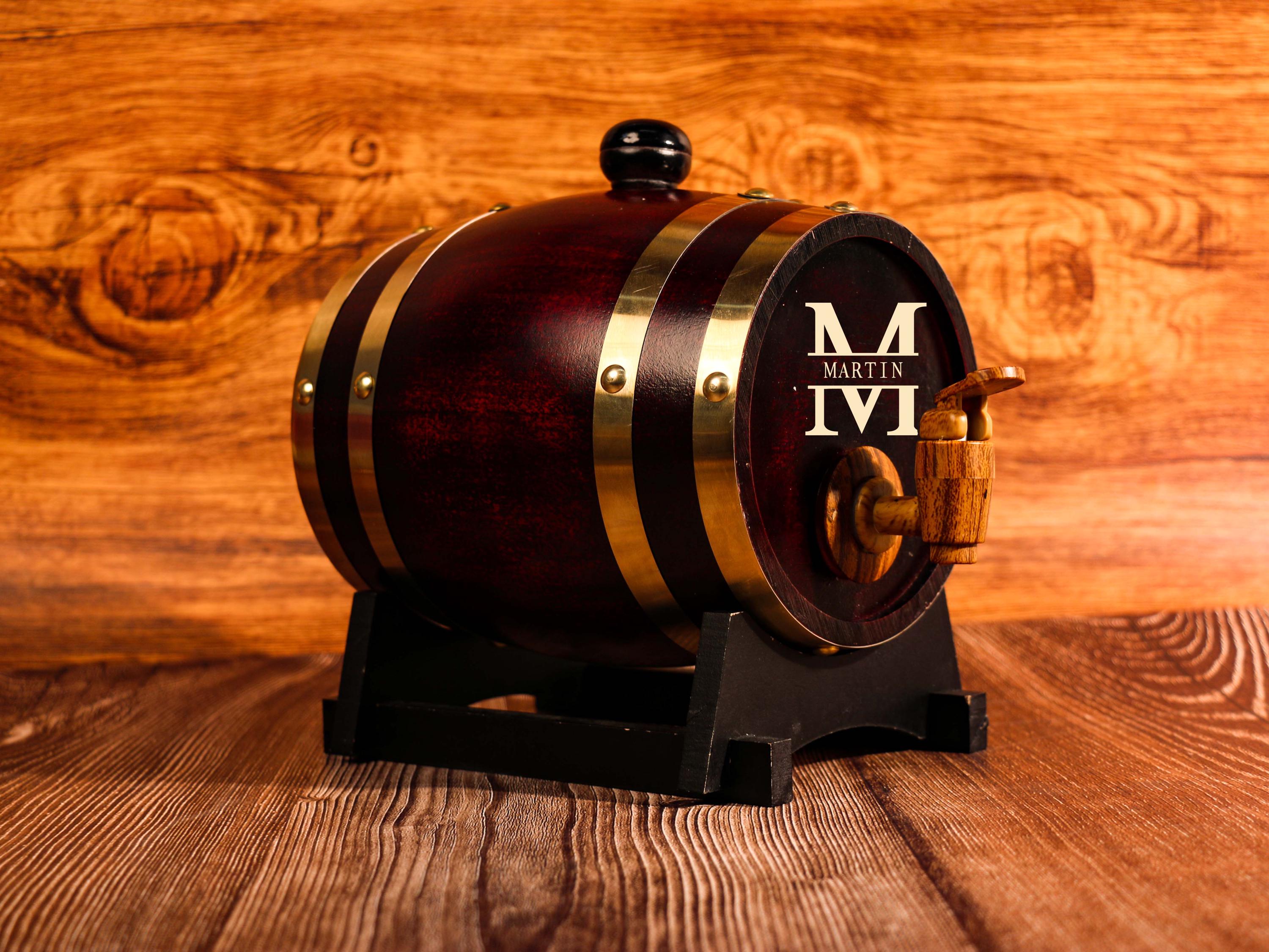 Personalized Engraved Whiskey Barrel Mini Wood Whiskey Barrel - Wedding ...
