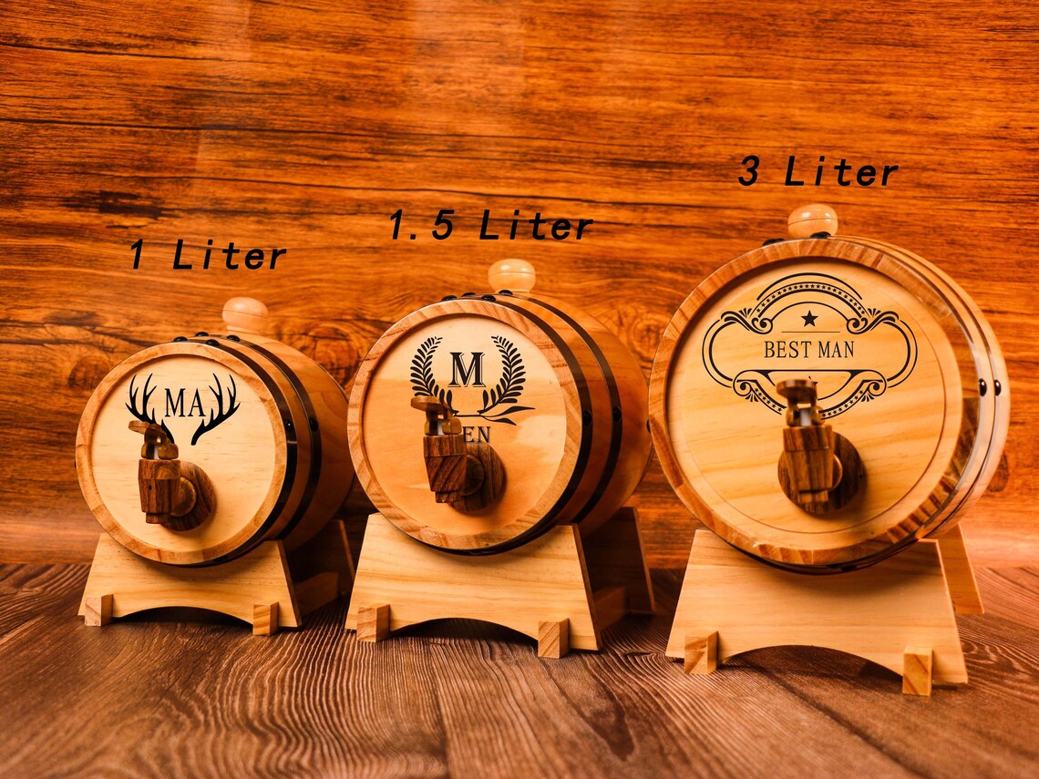 Personalized Engraved Whiskey Barrel Mini Wood Whiskey Barrel - Wedding ...