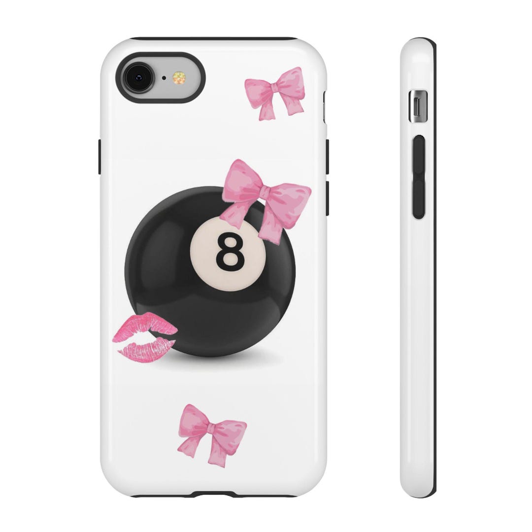 Cute 8-ball Phone Case With Bows and Lips, Tough Cases for Trendy Girls ...
