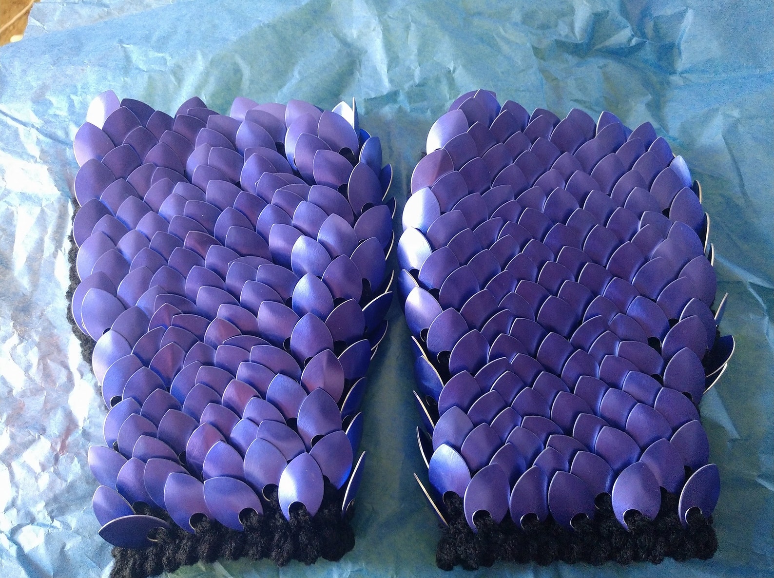 Solid Color Dragon Scale Fingerless Gloves, Scalemail, Costume, Larp ...