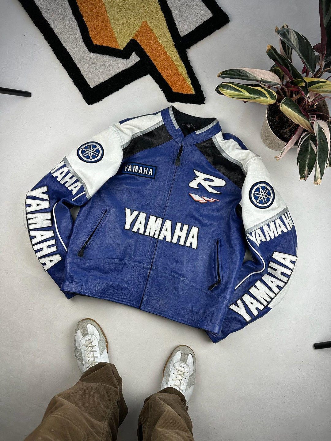 Unisex Yamaha Racing Leather Jacket: Vintage Motorcycle Biker Jacket - Etsy