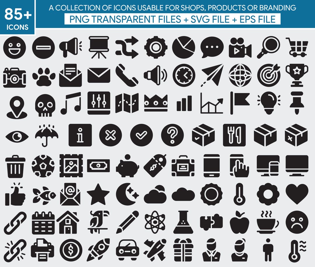 Collection of Customizable Clipart Icons / Logos, Product & Social ...