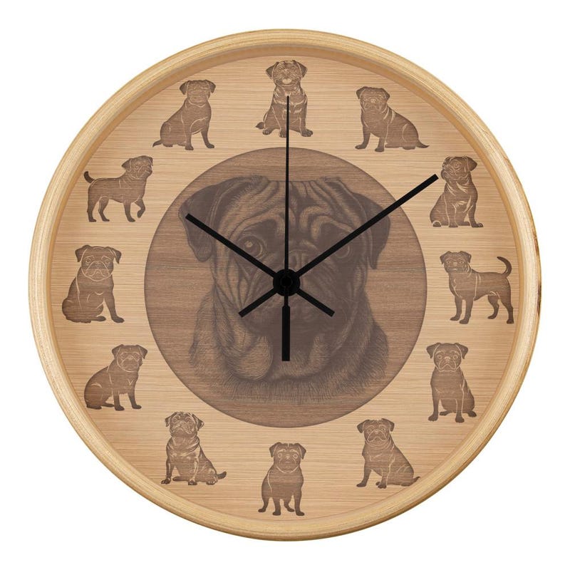 Pug Clock - Etsy