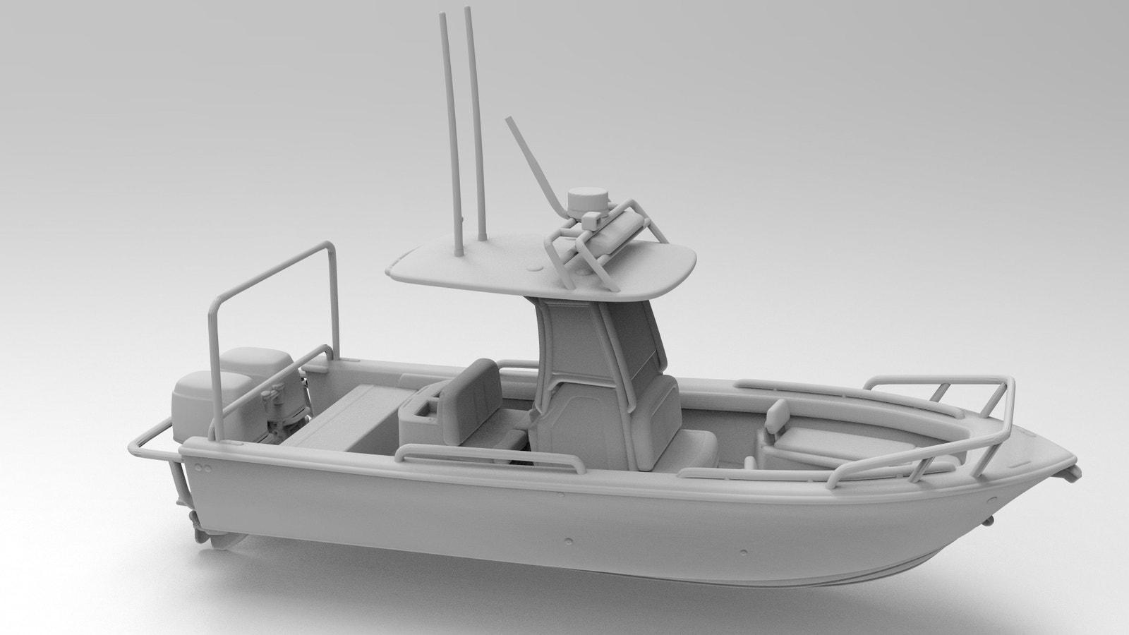 HO 1/87 Scale - Sheriff Boat - Custom Sculptures 3D Printed in Clear ...