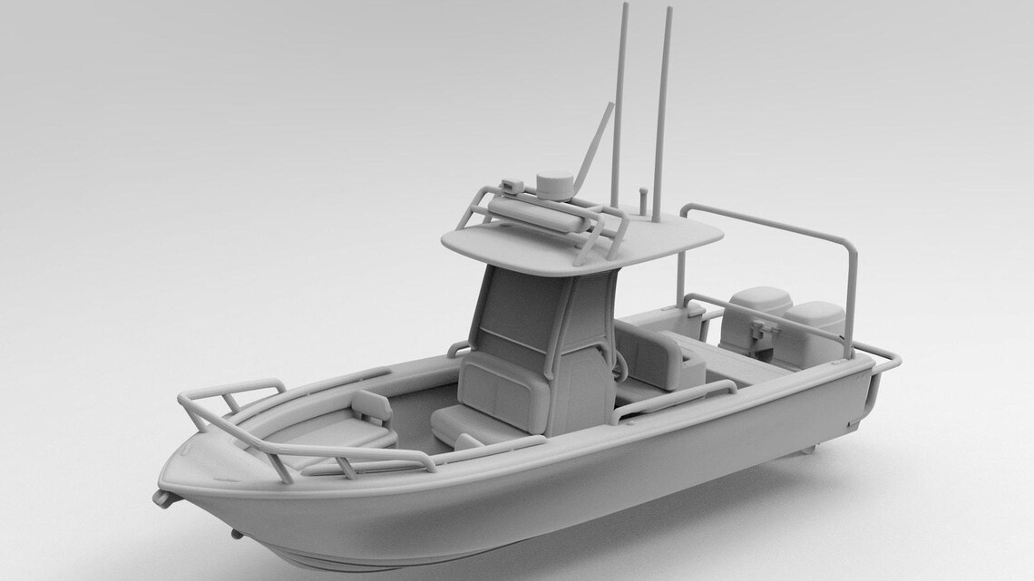 HO 1/87 Scale - Sheriff Boat - Custom Sculptures 3D Printed in Clear ...