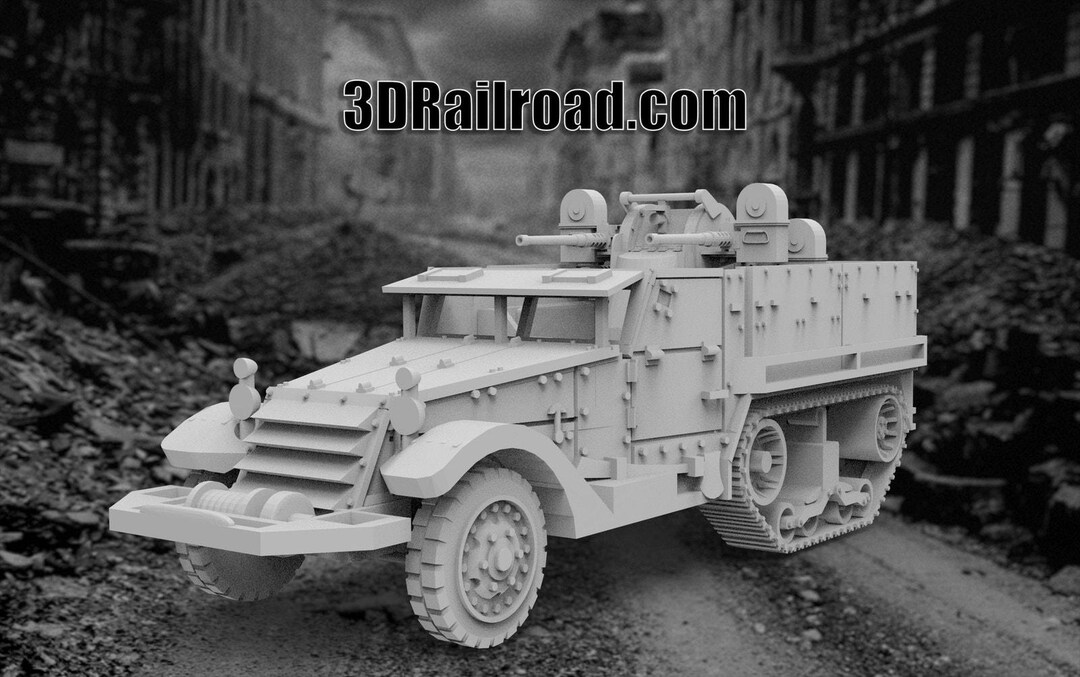 N 1/160 - M3 AA Half Track - WW2 - Custom Sculptures 3D Printed in ...