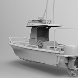 HO 1/87 Scale - Sheriff Boat - Custom Sculptures 3D Printed in Clear ...