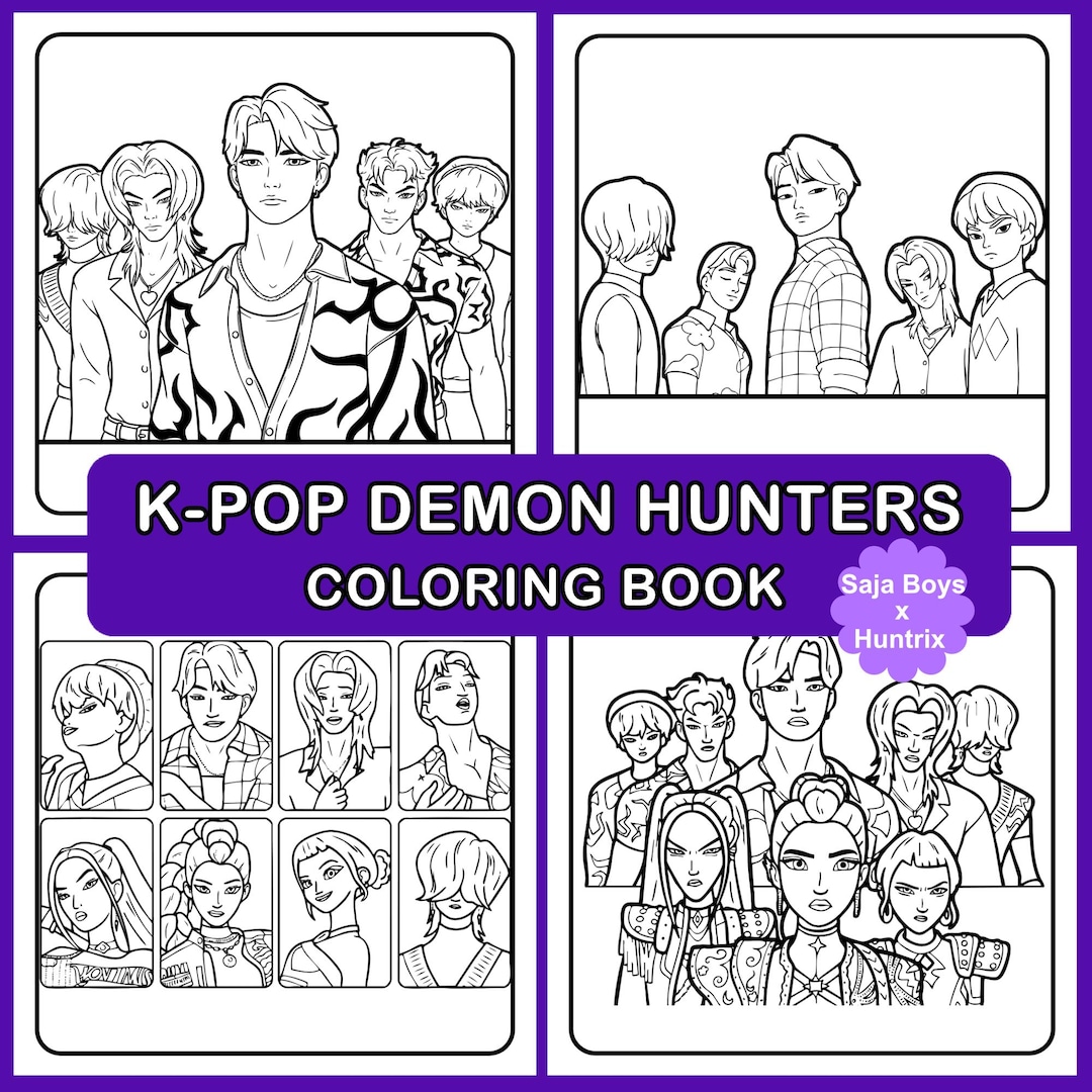 Kpop Demon Hunters Coloring Pages | 10 Bold Printable PDF (premium ...