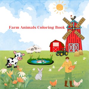 Farm Animal Coloring Book | 15 Printable Farm Animal Pages - Etsy