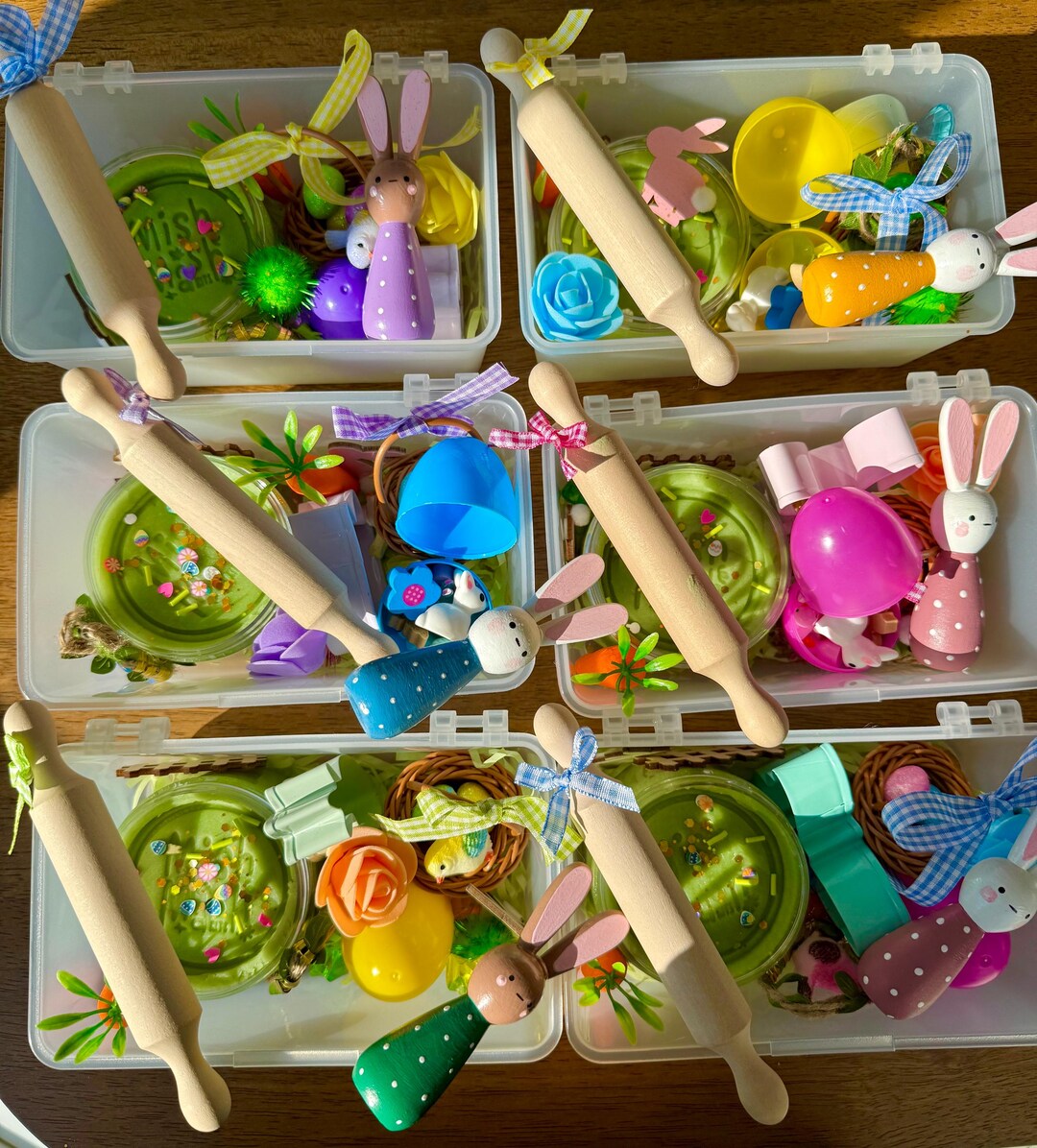 Spring Garden Sensory Playdough Kit: Bunny Montessori Activity - Etsy