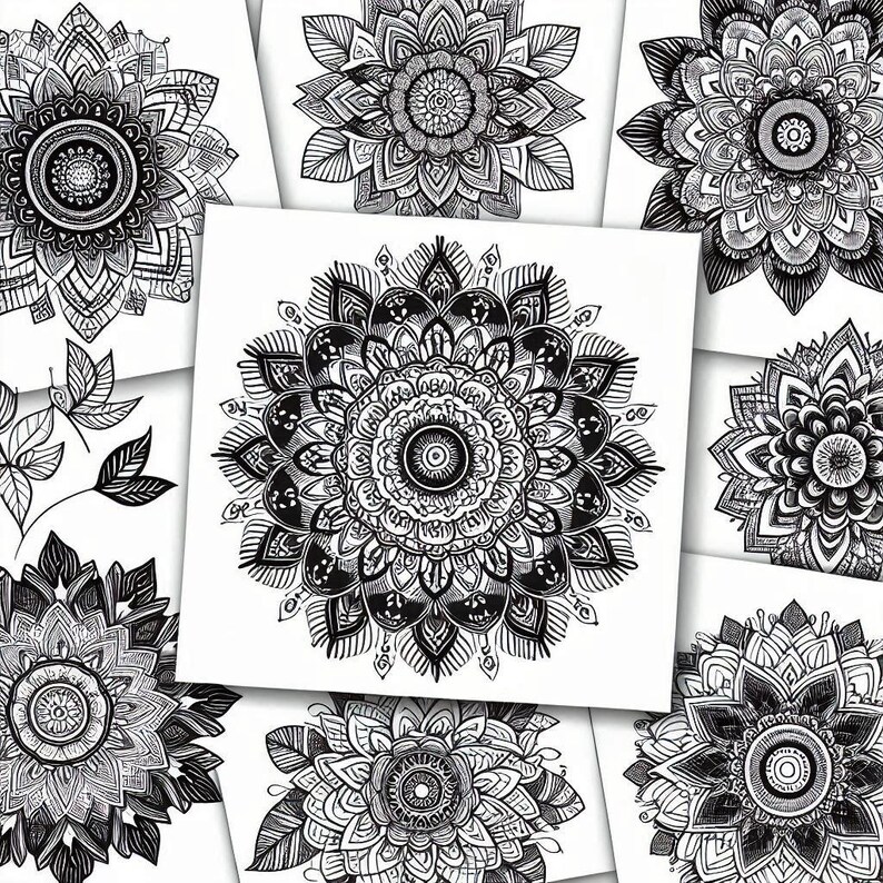 100+ Floral Mandala Coloring Pages Printable Mandala Design Patterns ...
