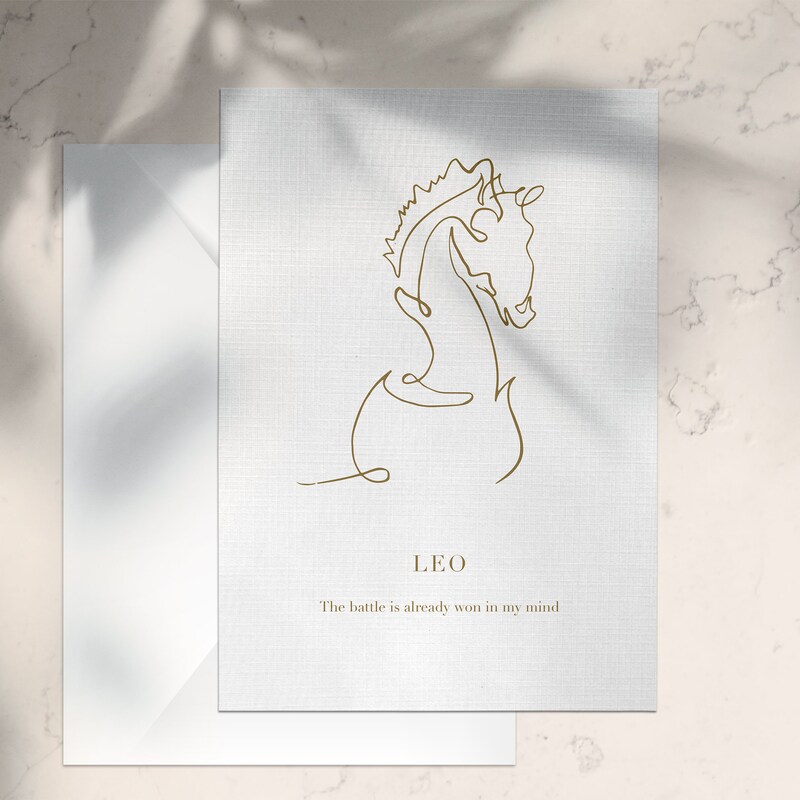 Leo Greeting Card - Etsy