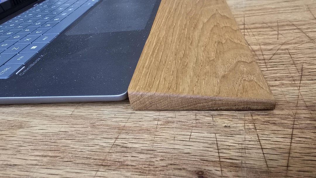 Slim Handcrafted Hardwood Keyboard Wrist Rest: Ergonomic Slanted Wood ...
