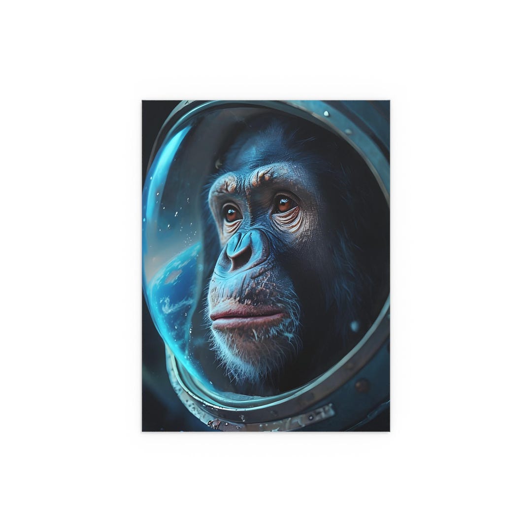 Silk Poster, First Chimp in Space, Wall Art, Home Decor, Unique Gift ...