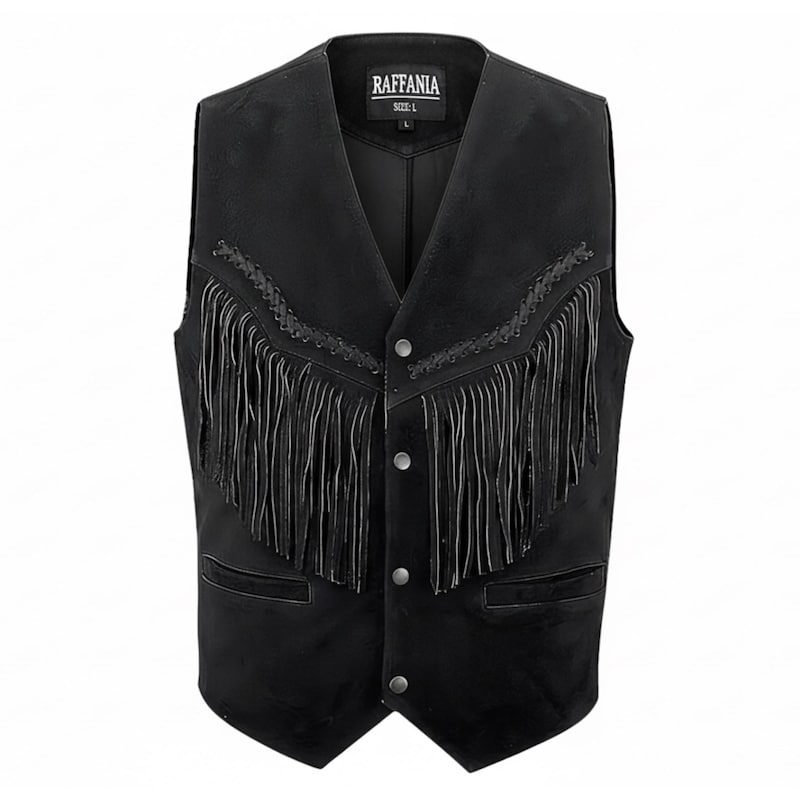 Mens Fringe Vest No Button - Etsy