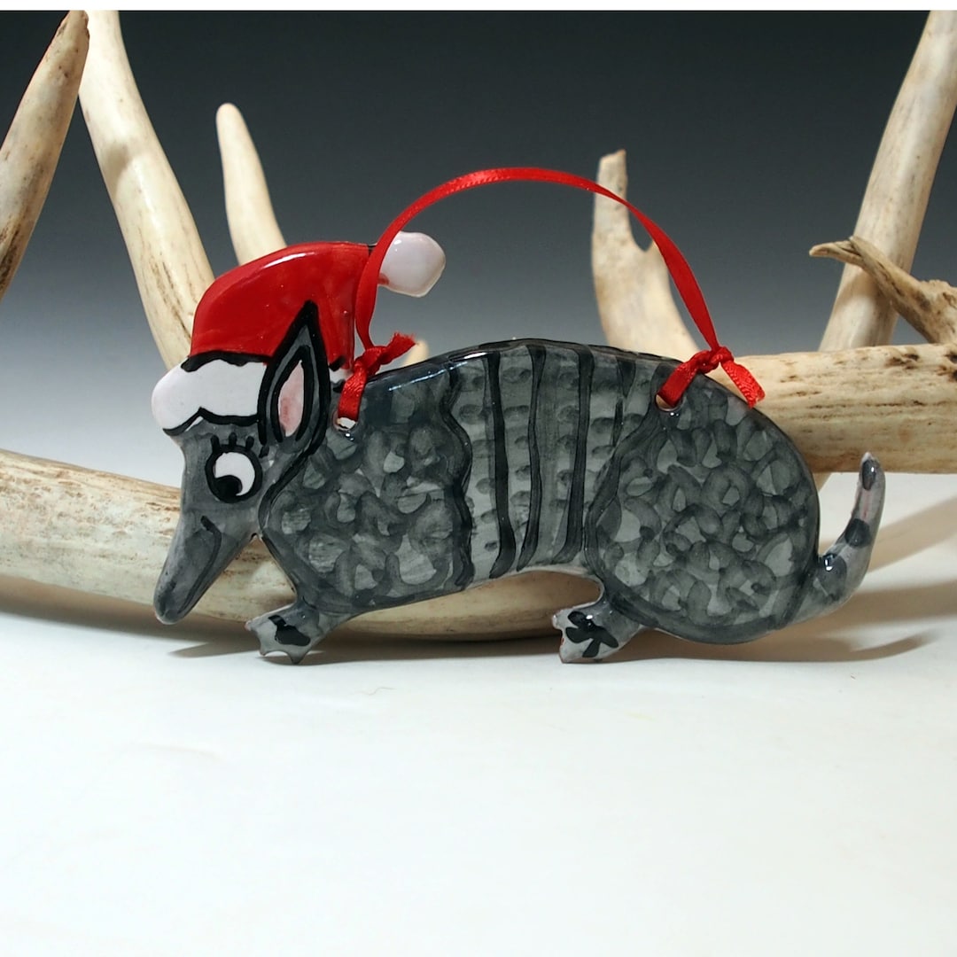 Christmas Santa Armadillo Holiday Tree Ornament or Wall Hanging ...