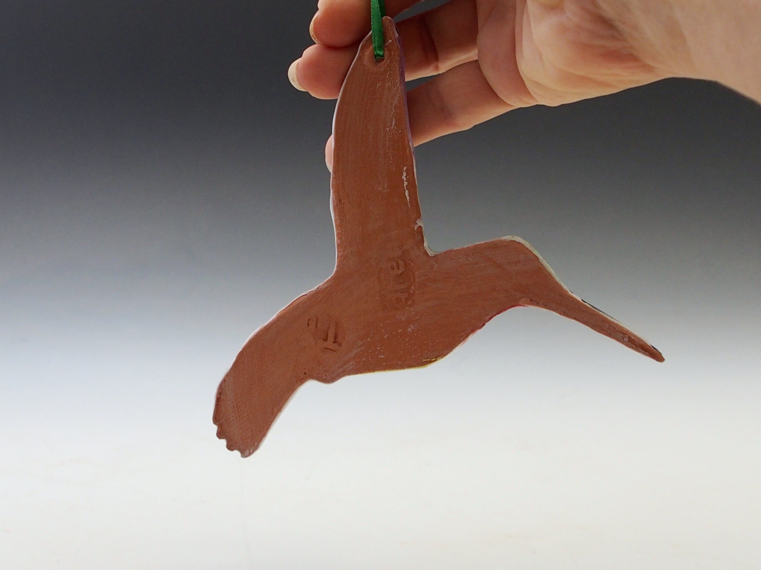 Hummingbird Bird Tree Pottery Clay Ornament or Wall Hanging - Handmade ...