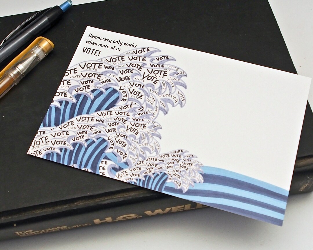 Blue Wave 'vote' Postcards: Original Political Artwork (set of 60) - Etsy