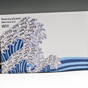 Blue Wave 'vote' Postcards: Original Political Artwork (set of 60) - Etsy