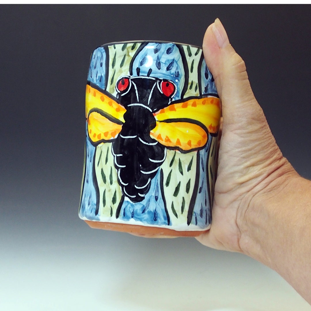 Red Eye Cicada Insects Large Pottery Coffee or Tea Mug - Etsy